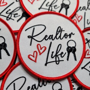 Patch Party Club, (1-pc) "realtor Life" Iron-on Embroidered Patch, Sz 3 ...
