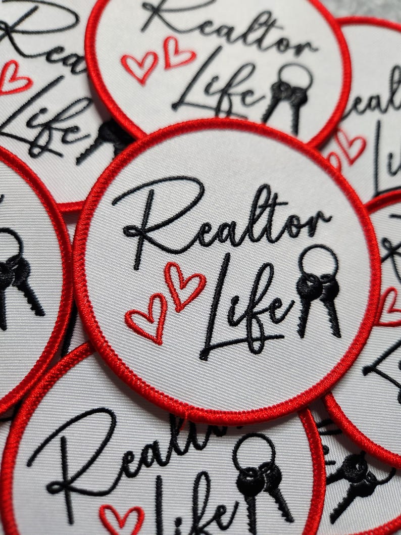 Patch Party Club, (1-pc) "realtor Life" Iron-on Embroidered Patch, Sz 3 ...
