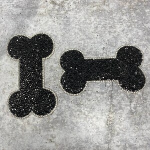 Patched up Pup: "blinged Out Doggie Bone" Iron-on Rhinestone Patch for ...