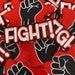 FIGHT FIST!, Exclusive Afrocentric Patch, Size 4'', Iron-on Patch ...
