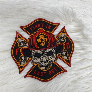 NEW Firefighter Patch, "first In, Last Out," First Responder Gift Idea ...