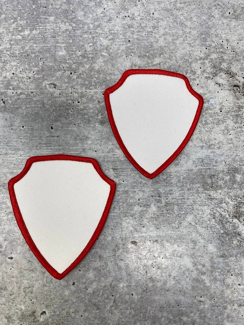 New Colors & Shapes: 3.5" Medieval Crest, Sublimation Patch Blanks ...