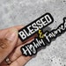 Statement Patch, blessed & Highly Favored 1-pc, Size 3, Iron-on ...
