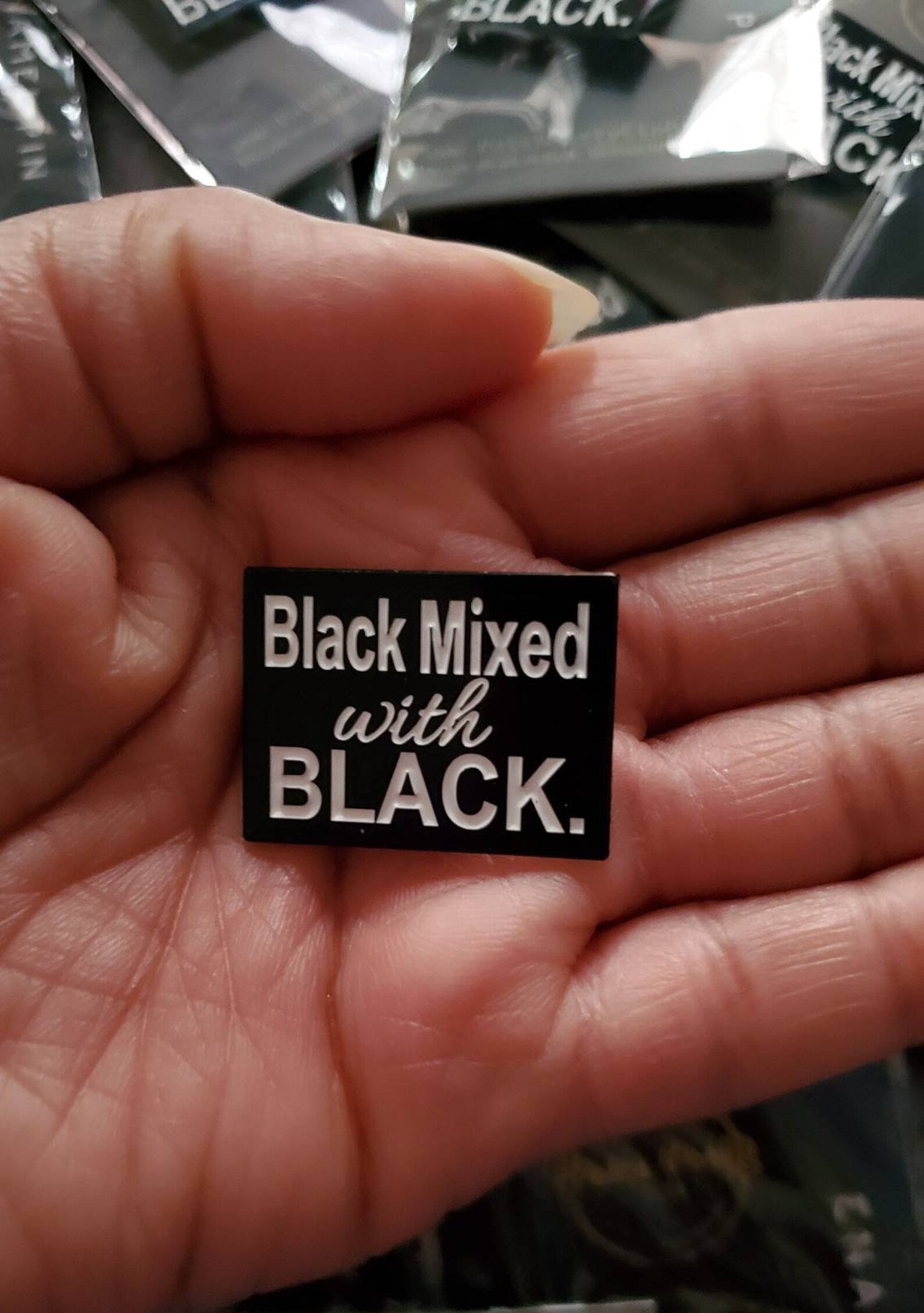 New Enamel Pin Black Mixed with Black Exclusive | Etsy