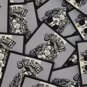 NEW, "god is My Strength" Embroidered Iron-on Patch, Size 3", DIY ...