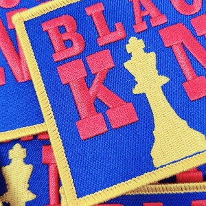 1 Pc, "black King" Chess Piece Patch, Iron-on Embroidered Patch; Africa ...