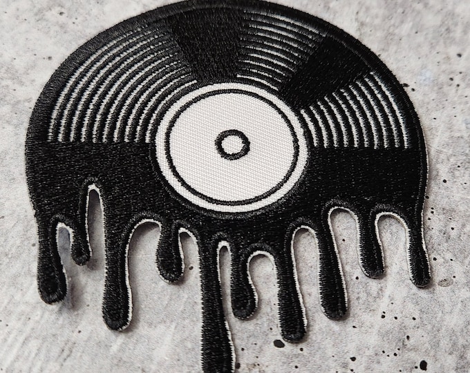 Patch Party Club, Nostalgic (1-pc) "dripping Vinyl" Music Lovers Patch ...