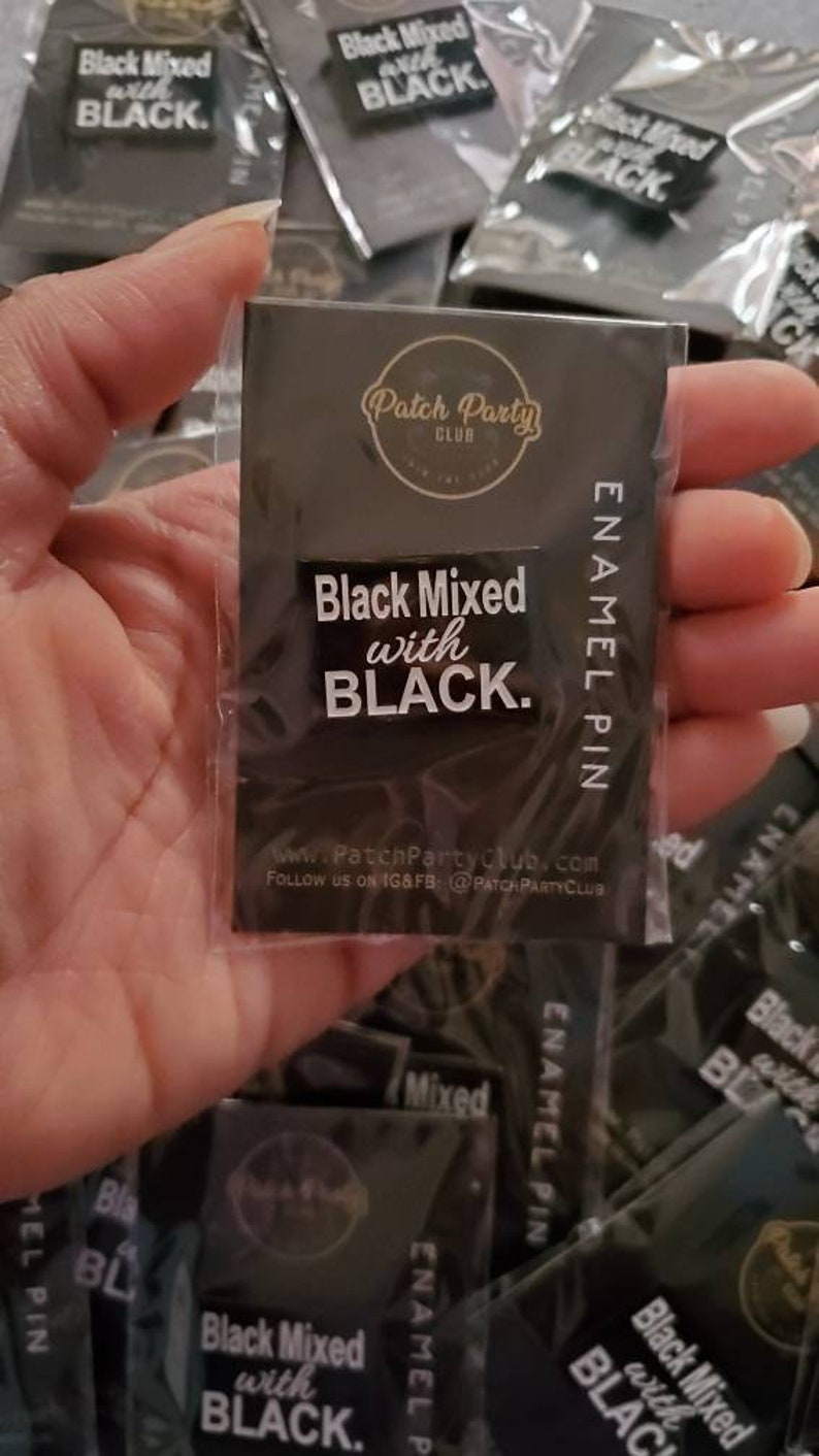 New Enamel Pin Black Mixed with Black Exclusive | Etsy