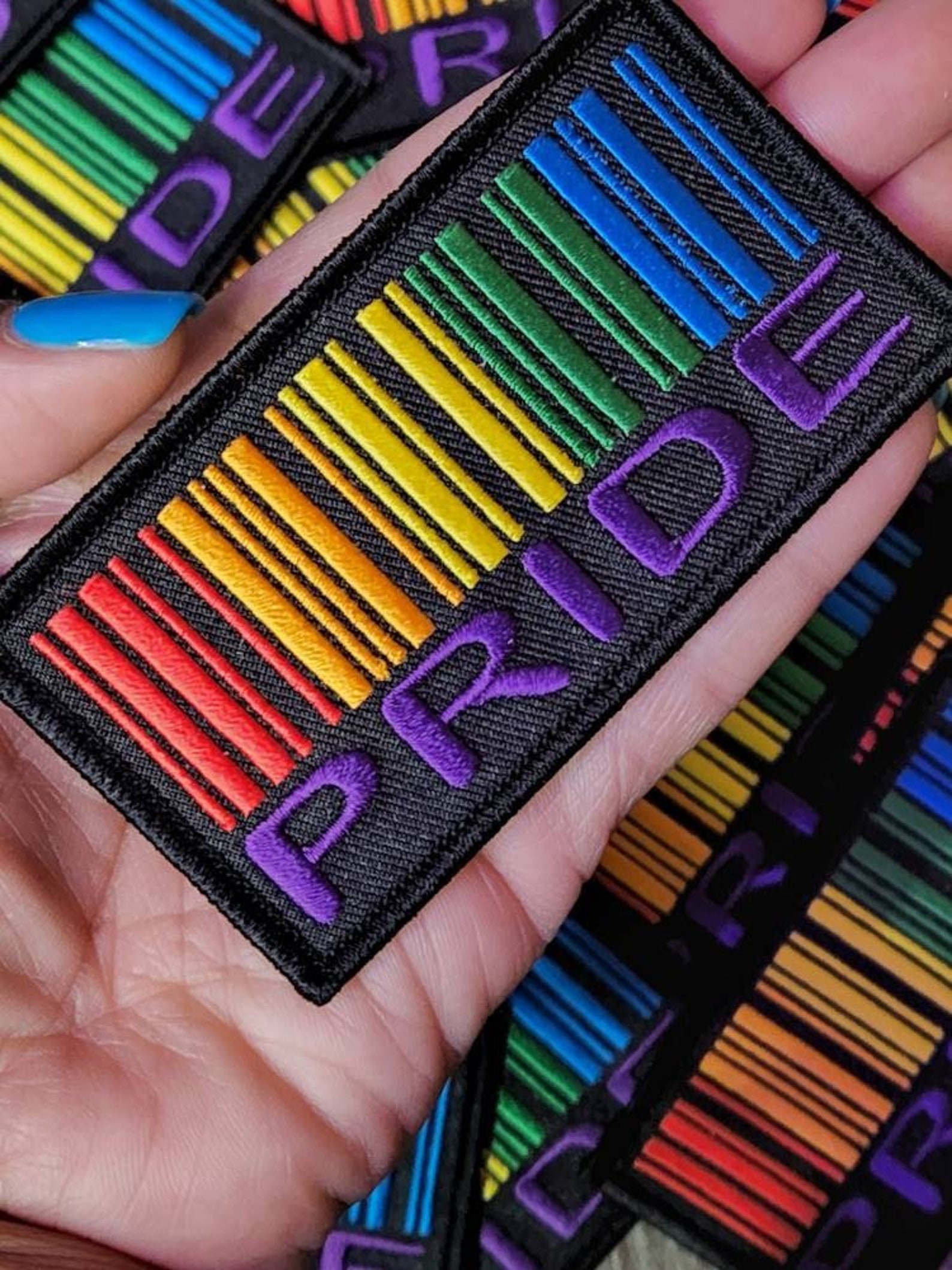 Pride Collection: 1-pc Black barcode Pride Patch - Etsy