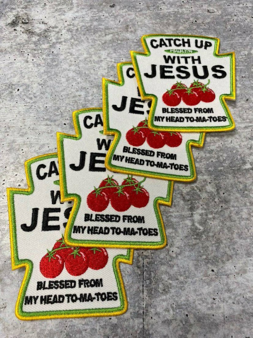 New,"catch up With Jesus", Inspirational Embroidered Patch, Size 3.5 ...