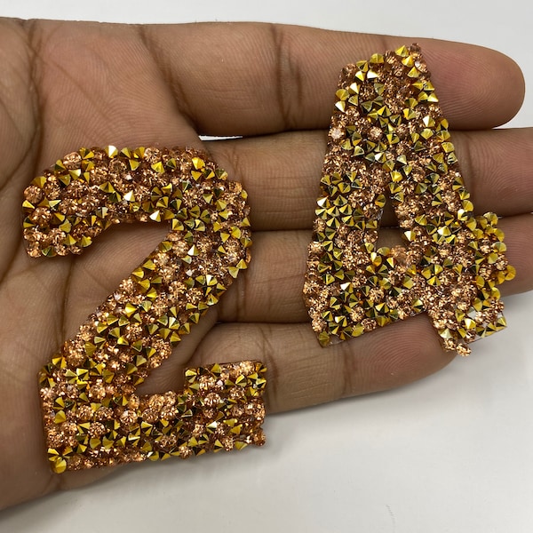 Rhinestone Numbers - Etsy
