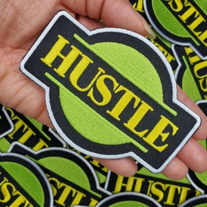 NEW, Exclusive, "hustle" Badge, Size 4" Iron-on Embroidered Patch ...