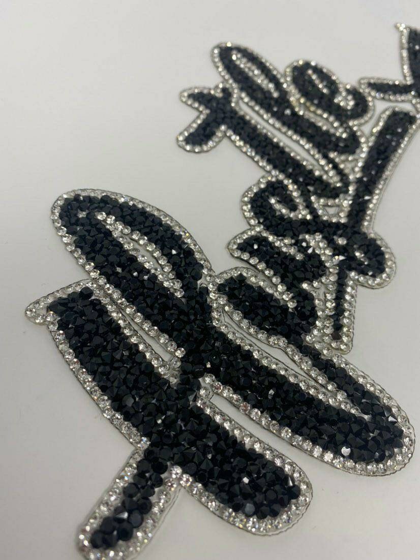 New Rhinestone Patch hustle Super Blinged Patch - Etsy