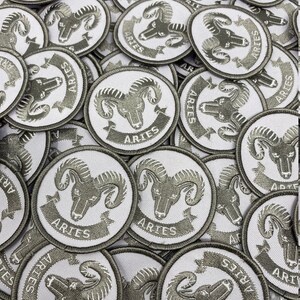 NEW, Fun, Vintage "aries" Astrology Iron-on Patch, Embroidered Zodiac ...