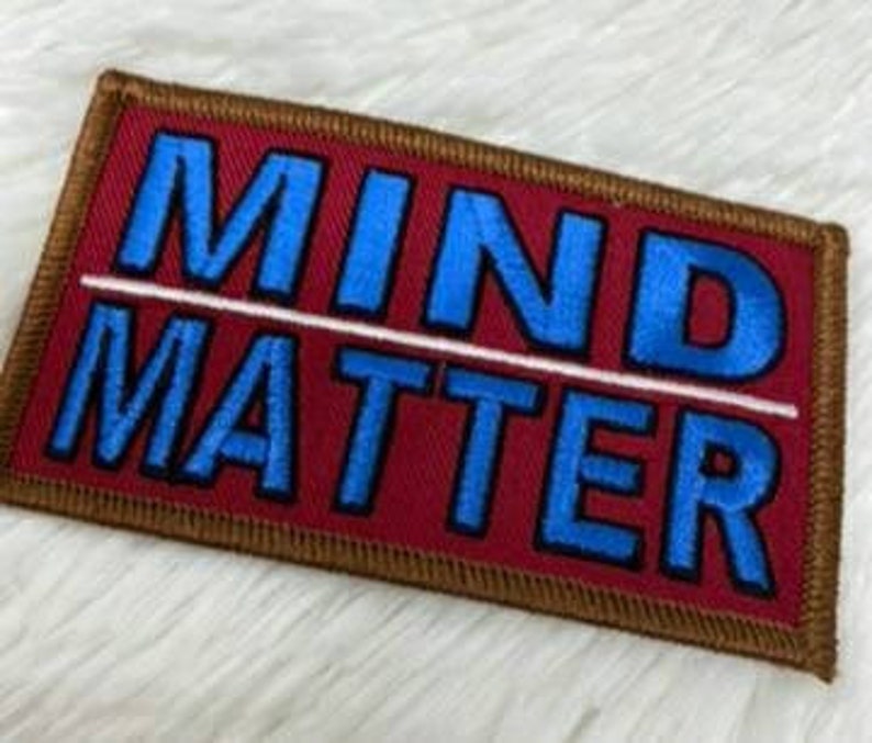 Affirmation Badge mind Over Matter Iron-on - Etsy