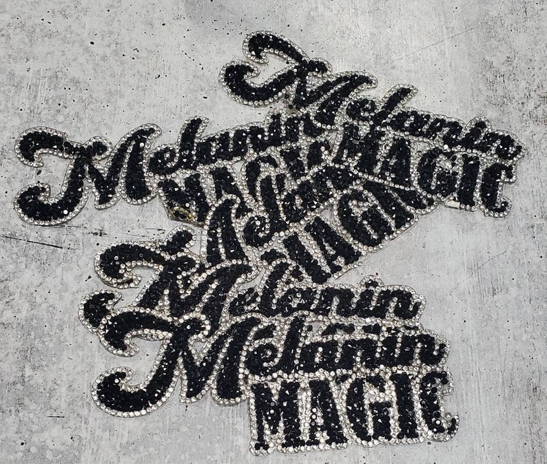 NEW Arrival, Blinged Out "melanin Magic" Rhinestone Patch With Adhesive ...