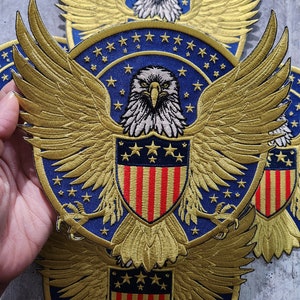 Heraldic Patch,(1-pc) "majestic Eagle" Flight Crest Patch, 8" Iron-on ...