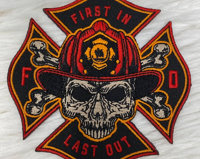 NEW Firefighter Patch, "first In, Last Out," First Responder Gift Idea ...