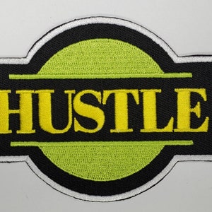 NEW, Exclusive, "hustle" Badge, Size 4" Iron-on Embroidered Patch ...