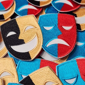 Patch Party Club, Theater of Emotions "comedy and Tragedy Emblem" (1-pc ...