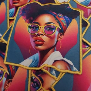 Luxury Collection: "sunshine Lady in Shades" Sz 4", 1-pc, Digital Patch ...