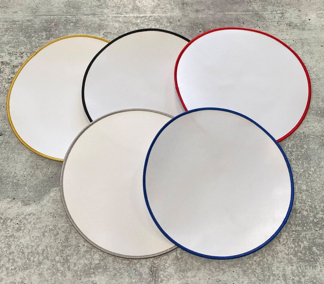 Large 8" Printable "circular" Sublimation Patch Blank, Paper Backed ...