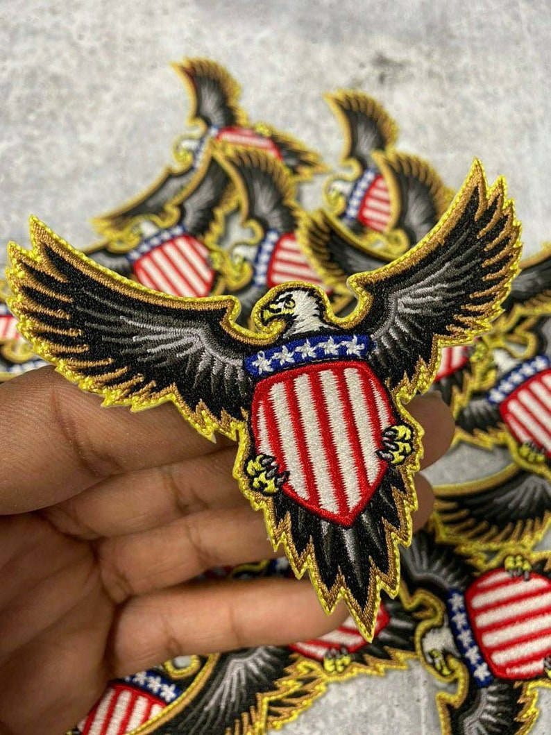 New "bald Eagle" Military Emblem With 5-stars and Red & White Stripes ...