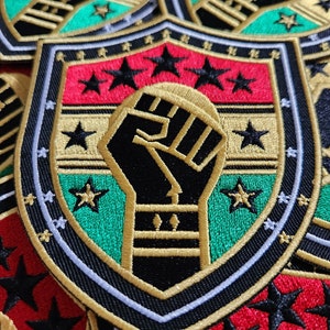Heraldic Patch,(1-pc) "unity & Valor Fist" Embroidered Patch Sz 4 ...