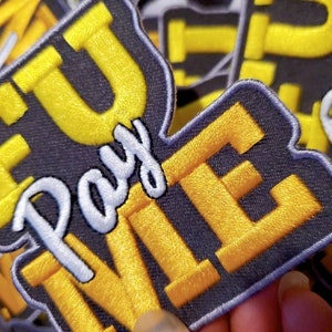 Colorful, Iron-on "fu Pay Me" Size 3", Exclusive Patches, Iron-on ...