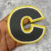 Varsity Patches Gray Chenille/gold & White Felt Chenille - Etsy