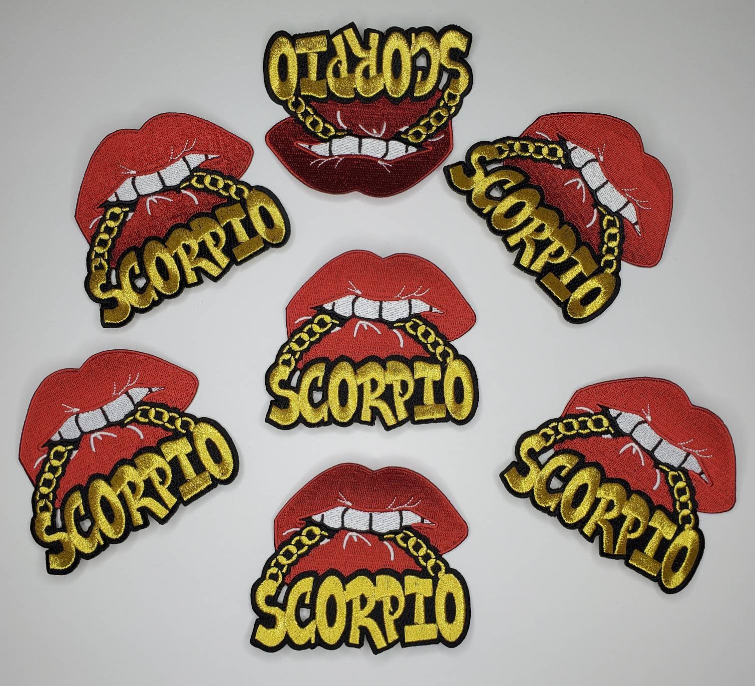 Poppin' Red Lip scorpio W/gold Metallic - Etsy