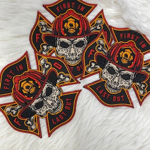 NEW Firefighter Patch, "first In, Last Out," First Responder Gift Idea ...