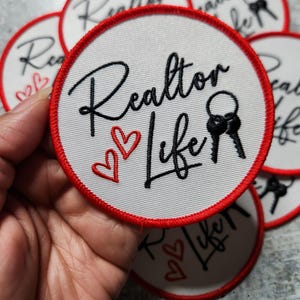 Patch Party Club, (1-pc) "realtor Life" Iron-on Embroidered Patch, Sz 3 ...