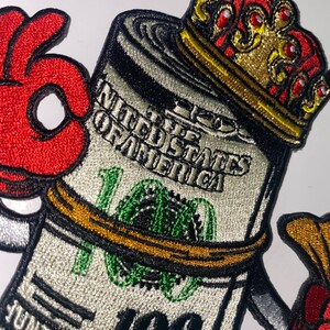 New Arrival, "money Bag King" Bag Secured Patch, Size 5", Iron-on 100% ...
