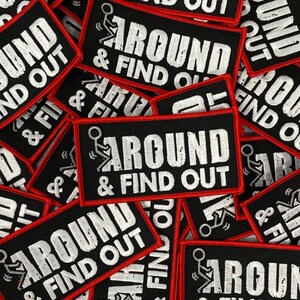 Sarcastic Patch, 1-pc "f Around and Find Out" 3x2 Inch Embroidered ...