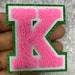 New Arrival, PINK Chenille, Green Glitter, W/ White Felt, Size 2.75 ...