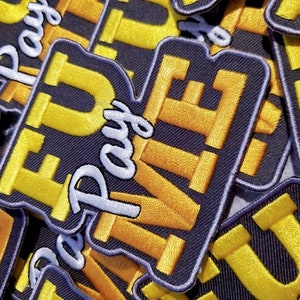 Colorful, Iron-on "fu Pay Me" Size 3", Exclusive Patches, Iron-on ...