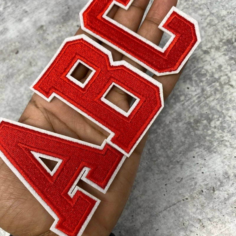 Iron Patch Red Letters - Etsy