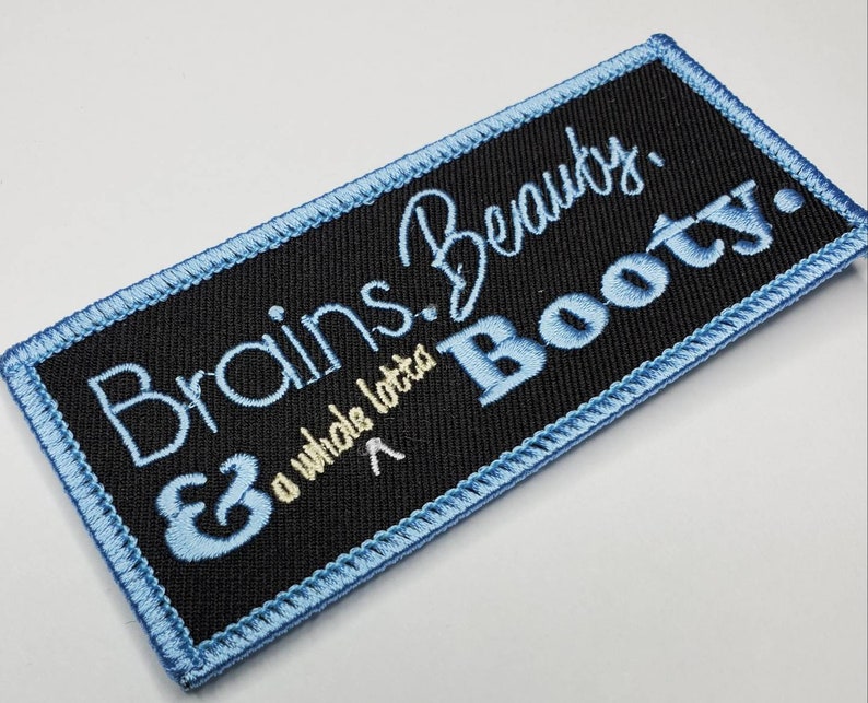 Baby Blue Iron-on Patch Size 3x2-inch Funny Brains | Etsy