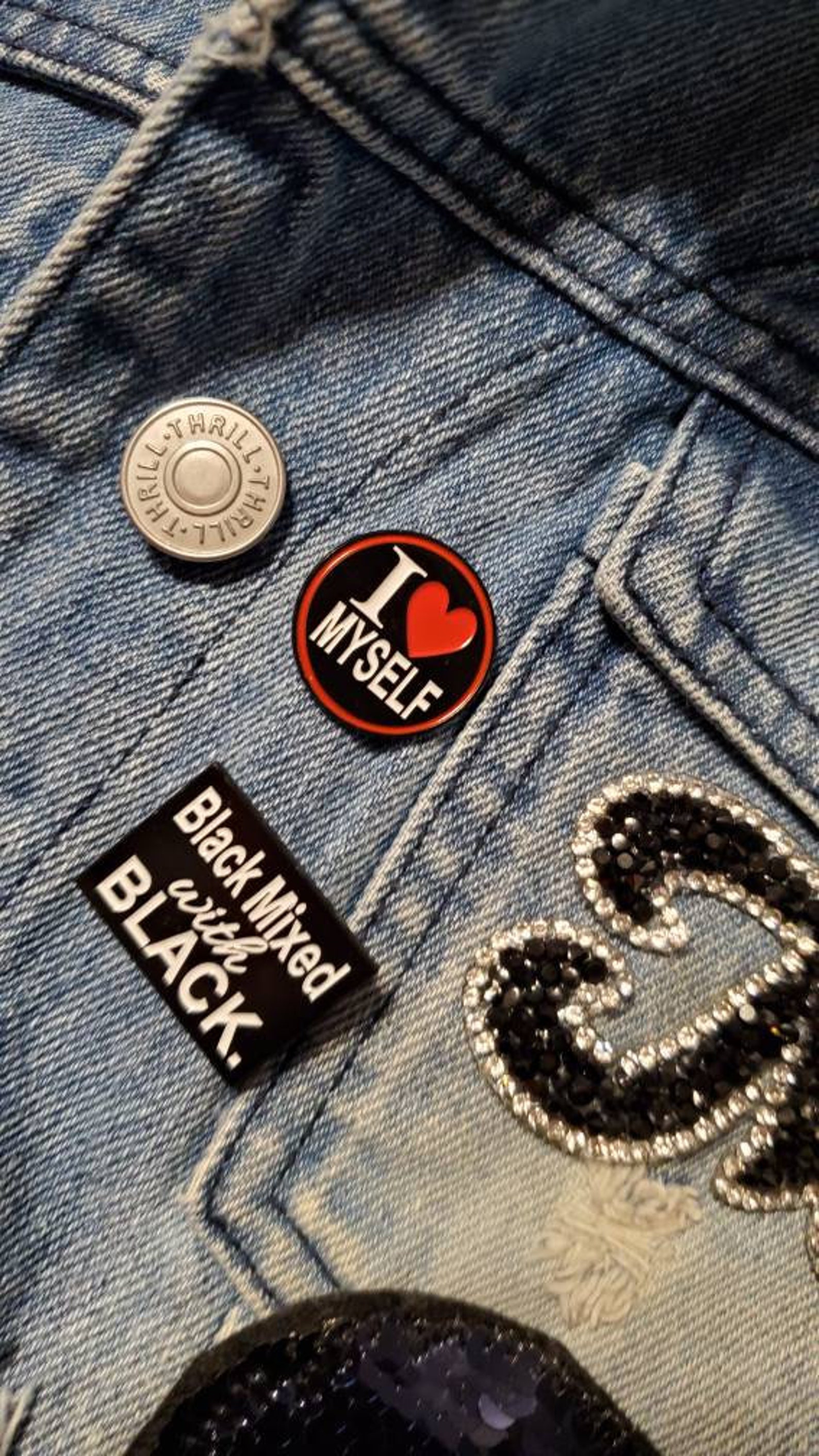 New Enamel Pin Black Mixed with Black Exclusive | Etsy