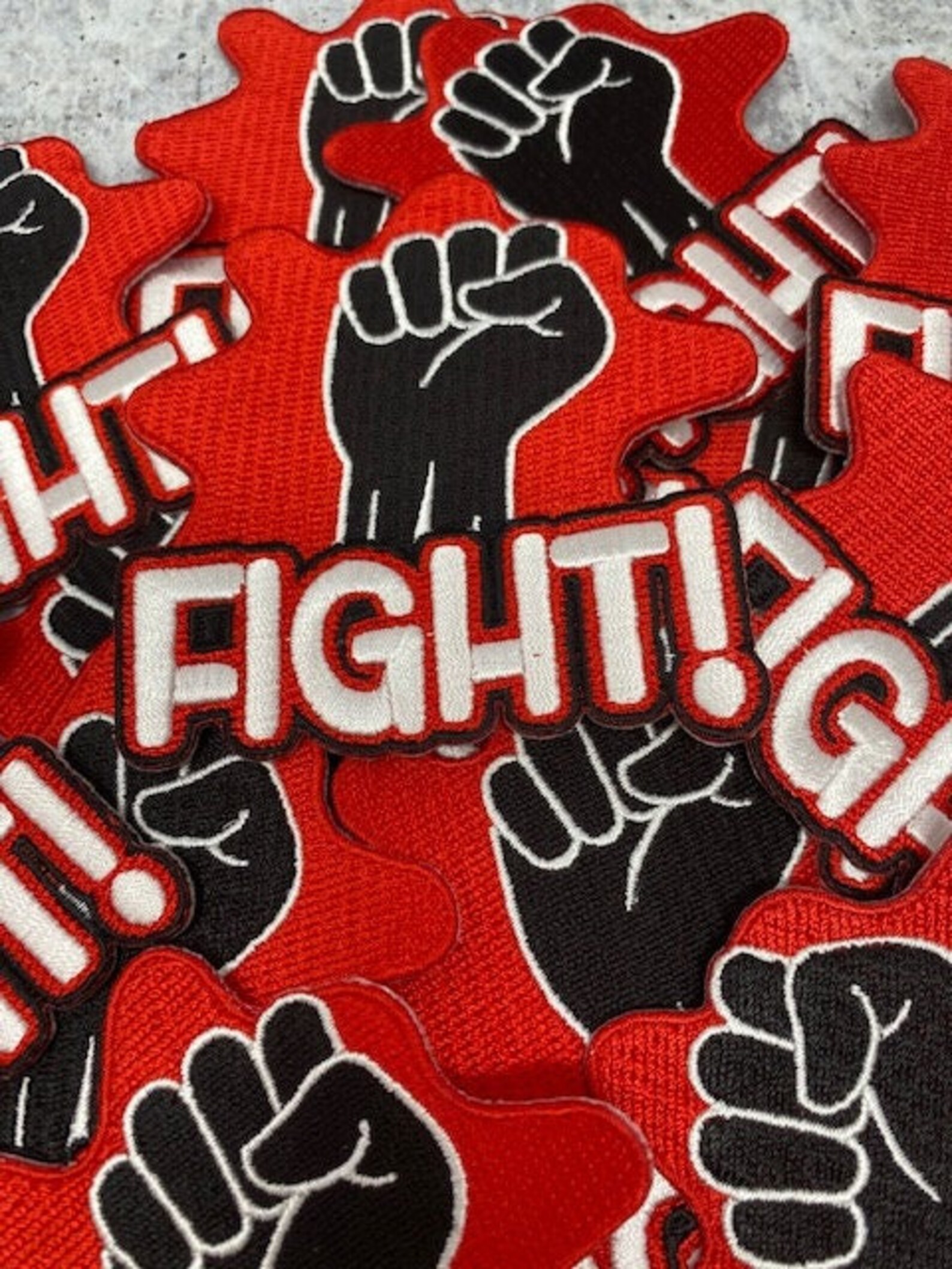 FIGHT FIST!, Exclusive Afrocentric Patch, Size 4'', Iron-on Patch ...