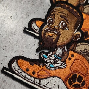 Sneaker Lover Applique, Fun, "sneaker Head" Iron-on Embroidered Patch ...