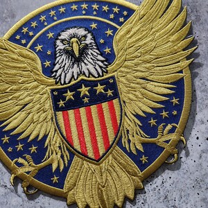 Heraldic Patch,(1-pc) "majestic Eagle" Flight Crest Patch, 8" Iron-on ...