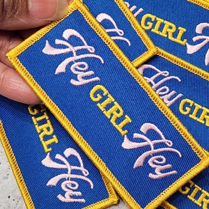 New "hey Girl Hey," (YELLOW Border) Adorable BFF Badge,small Patch ...