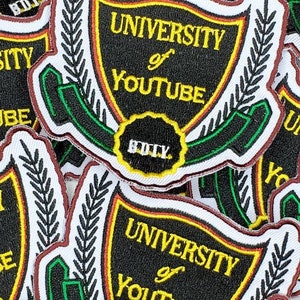 New Arrival, "university of Youtube" DIY, Embroidered Iron on Patch ...