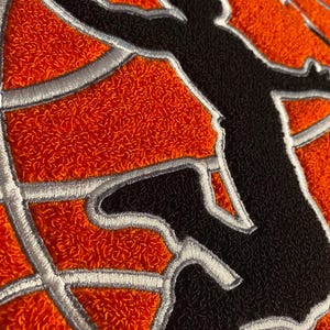 Patch Party Club, (1-pc) "basketball Dunk" Chenille Sew-on Patch, Size ...