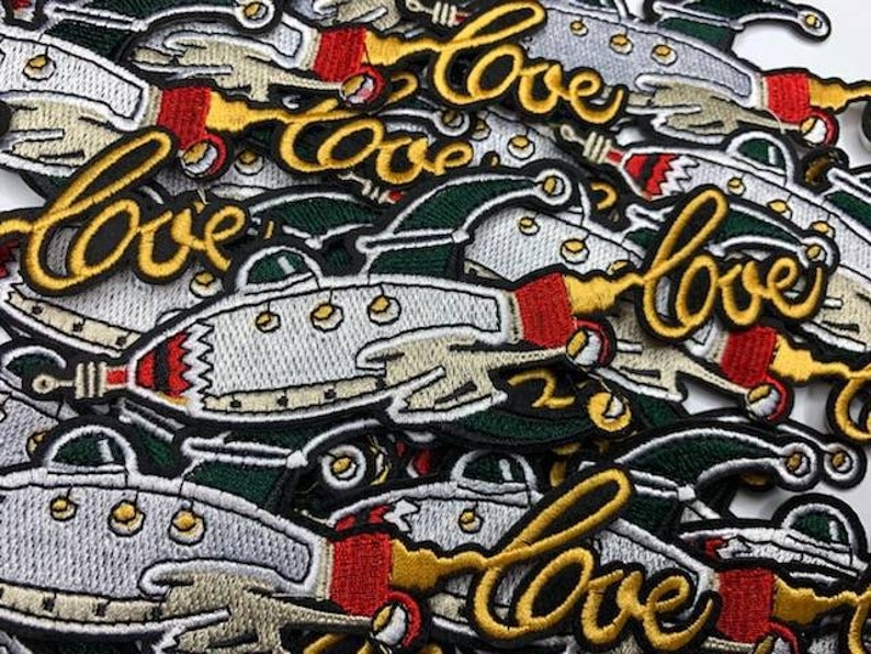 Embroidered rocket Love Novelty Patch DIY - Etsy
