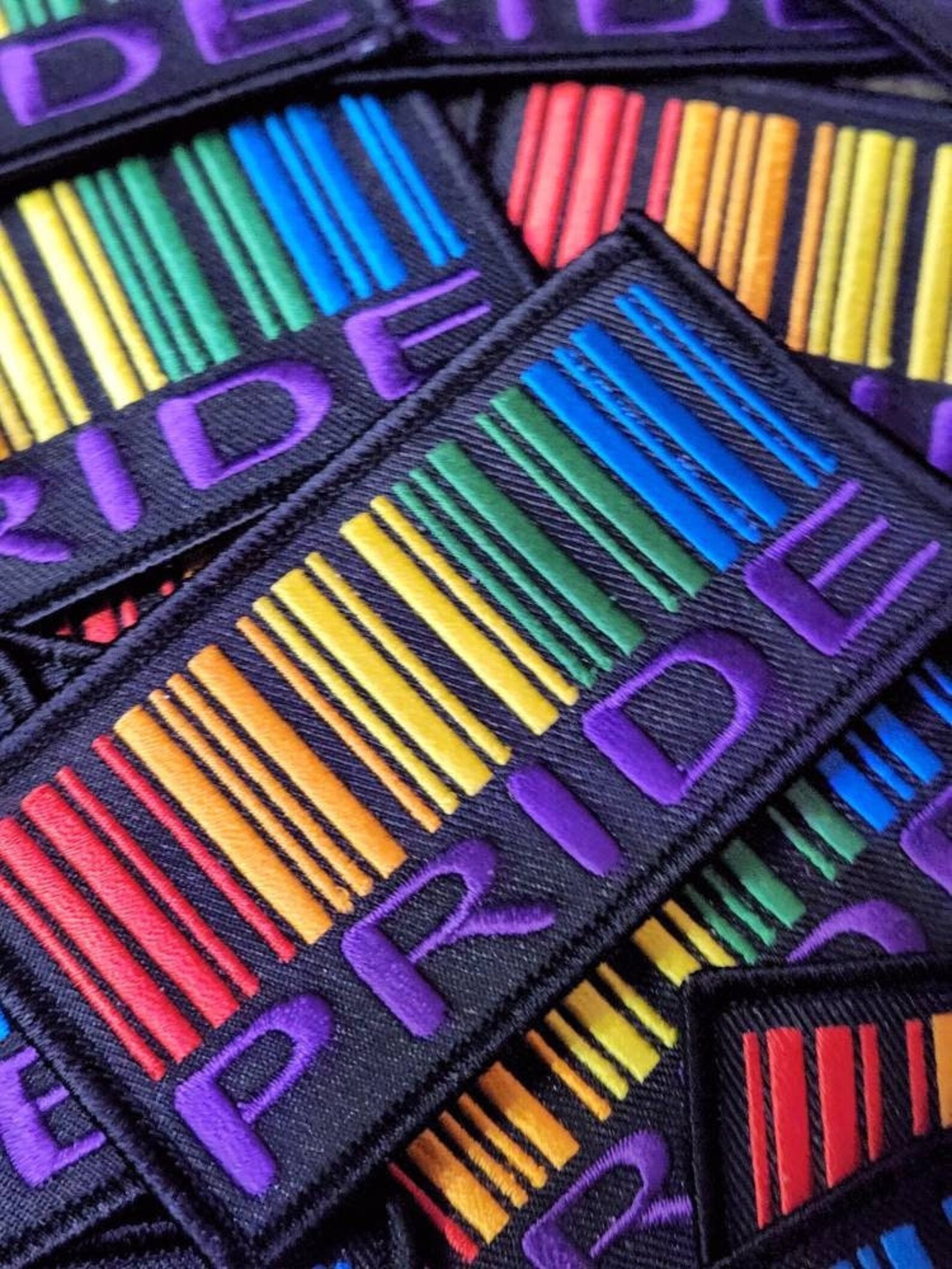 Pride Collection: 1-pc Black barcode Pride Patch - Etsy