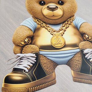 Patch Party Club, 10", "hype Teddy Bear" (1-pc) Ready to Press, DTF ...