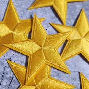 2pc/vibrant "yellow" Star Applique Set, Star Patch, 3" Inch, Cool ...
